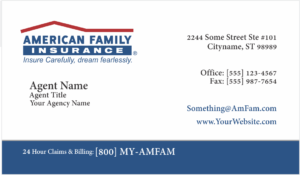 TEMPLATE-6 – American Family Insurance Business Cards Templates Ordering